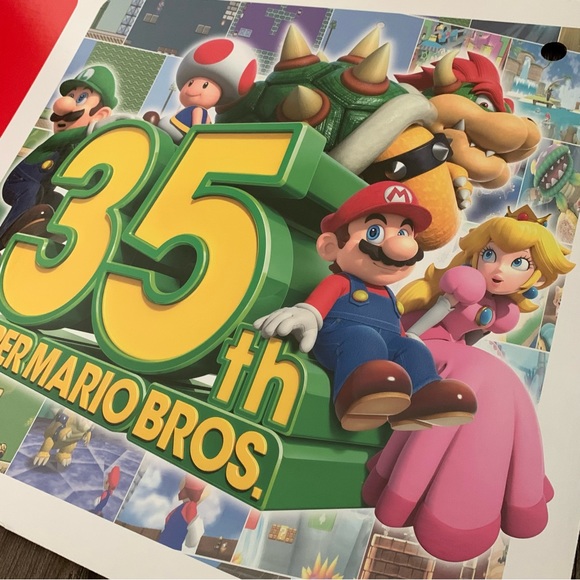 Nintendo | Other | Nintendo Super Mario Bros 35th Anniversary Giant Promotional Cardboard Poster ...